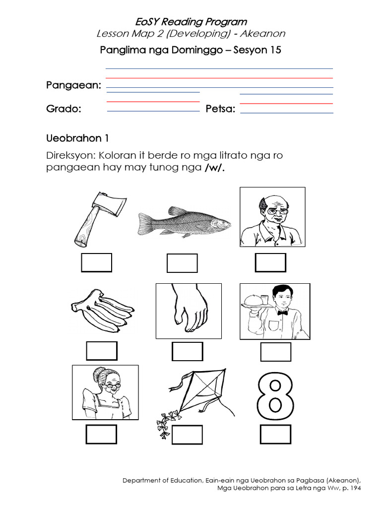 Akeanon D Wk5S15 | PDF