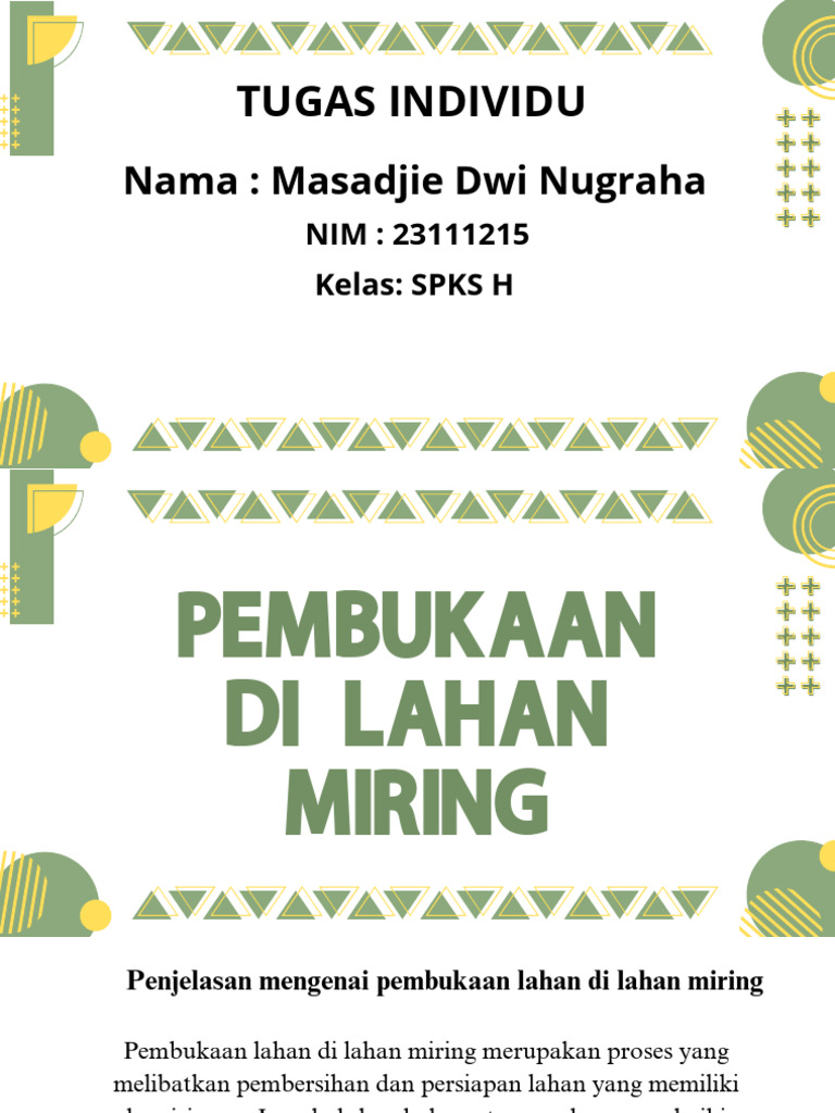Pembukaan Lahan Miring Efektif | PDF | Sains & Matematika