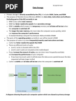 Secondary Storage - IGCSE Computer Science Revision Notes | PDF ...