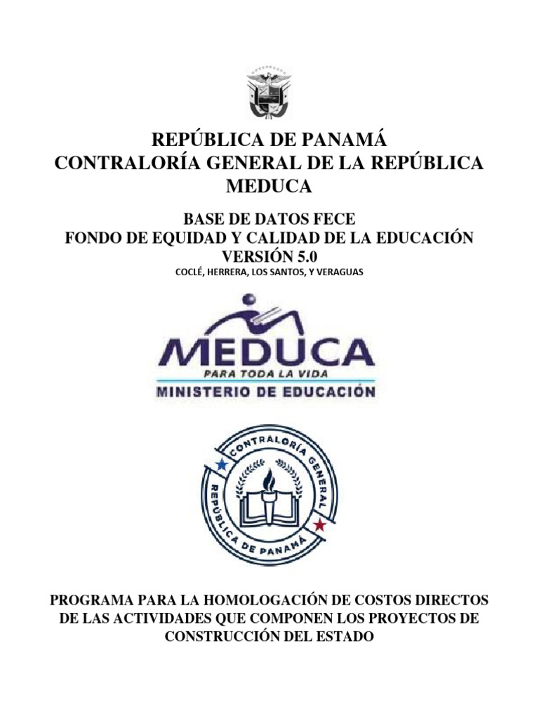 República de Panamá Contraloría General de La República Meduca | PDF ...