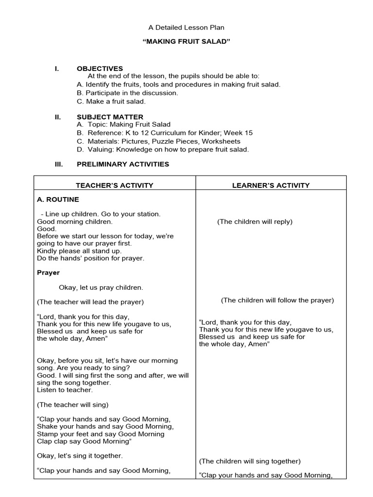 W.15 - Making Fruit Salad | PDF | Foods | Cuisine