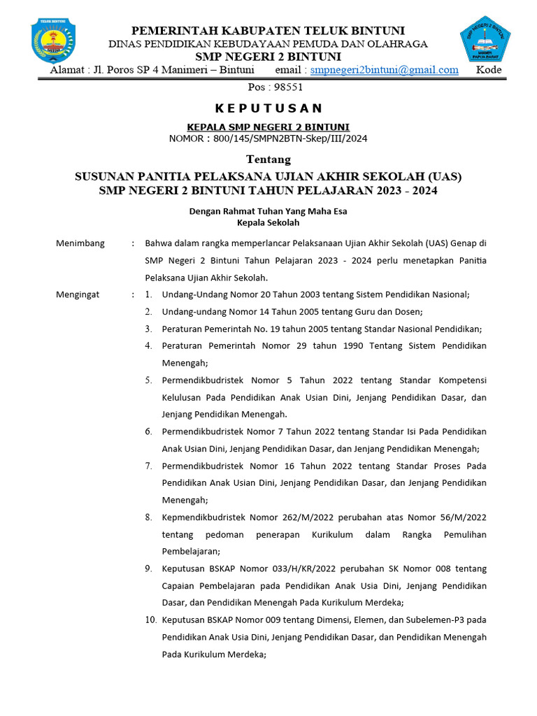 SK PANITIA US 2024... Edit | PDF