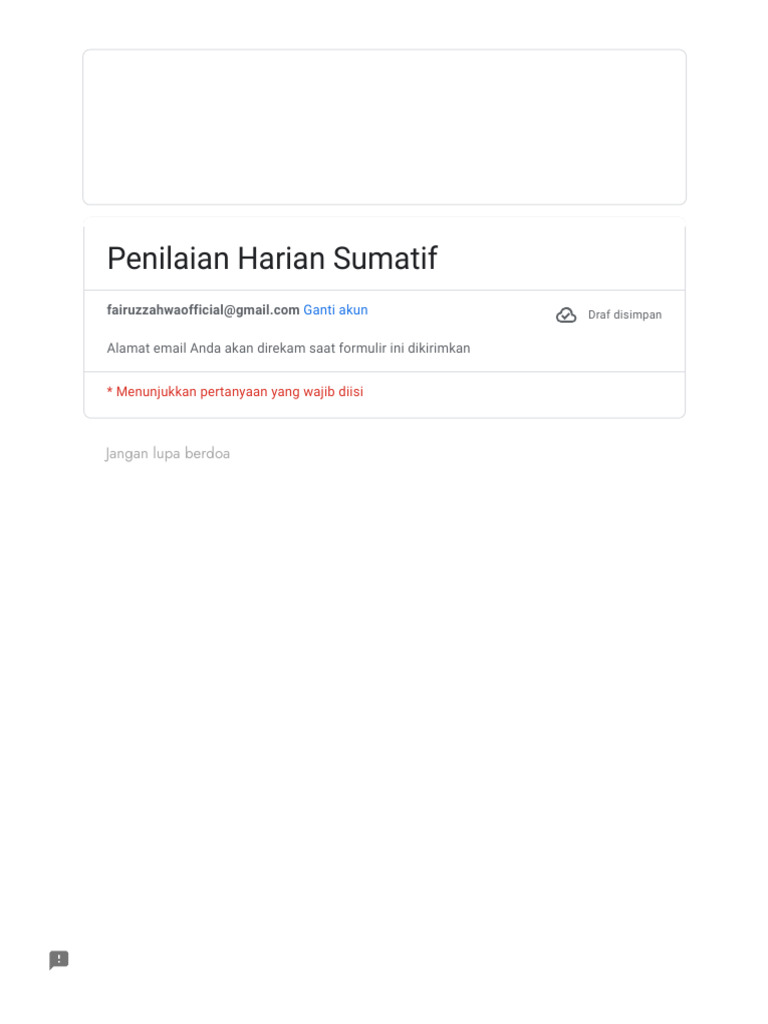 Penilaian Harian Sumatif | PDF