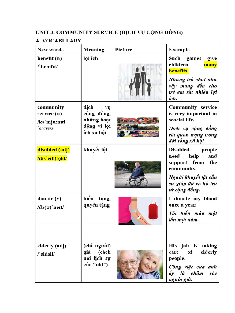 Unit 3 Community Service | PDF