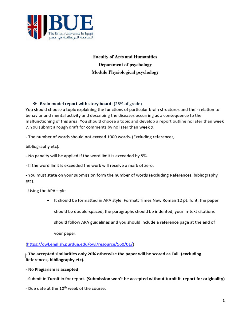 Brain Model | PDF | Apa Style | Psychology