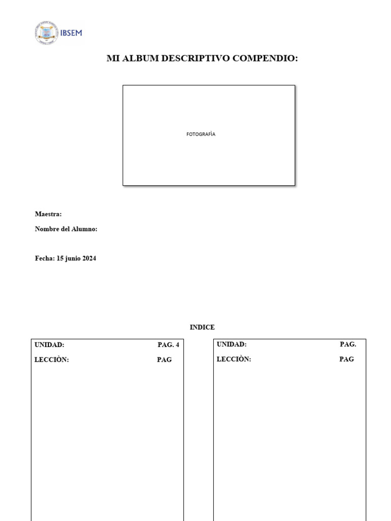 Mi Album Descriptivo Compendio | PDF