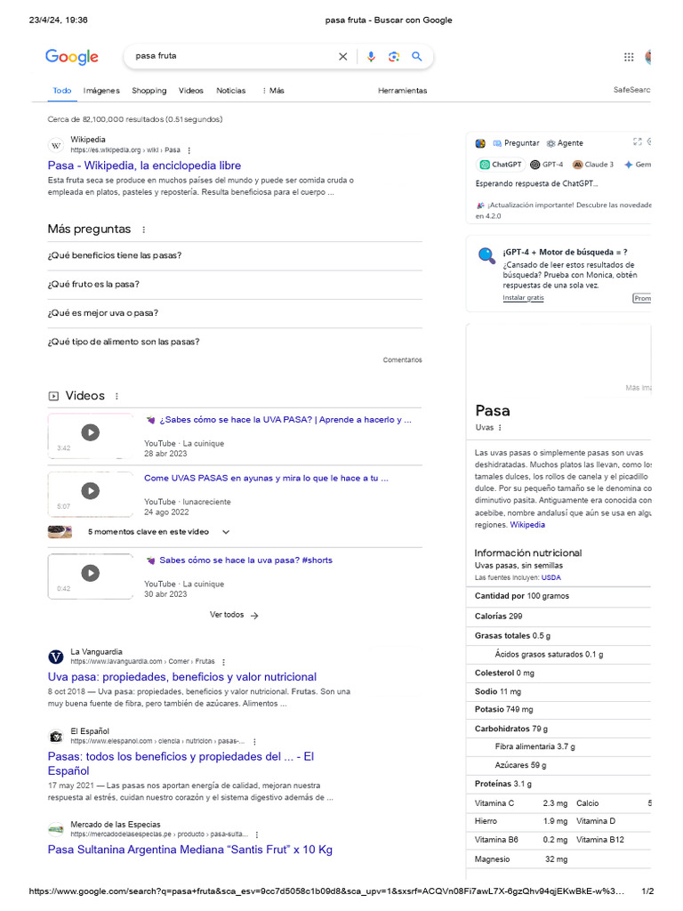 pasa fruta - Buscar con Google | PDF | Uva | Nutrición