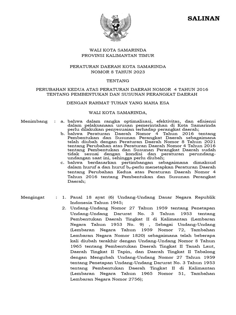 Perubahan Perda No. 4 Tahun 2016 | PDF | Pengelolaan Keuangan & Uang