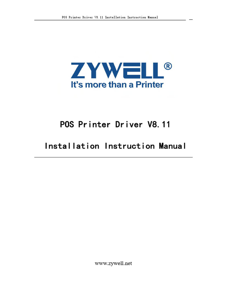 POS Printer Driver V8.11 Installation Instruction Manual | PDF | Printer (Computing) | Point Of Sale