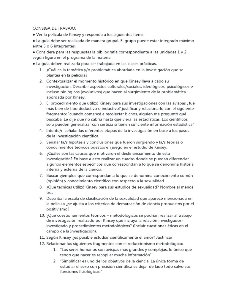 KINSEY | PDF | Método científico | Teoría