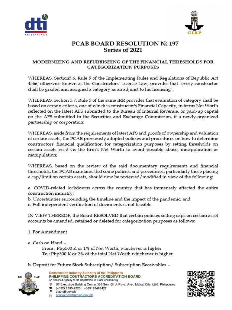 B.R. No. 197 S. 2021 - Modernizing and Refurbishing of The Financial ...