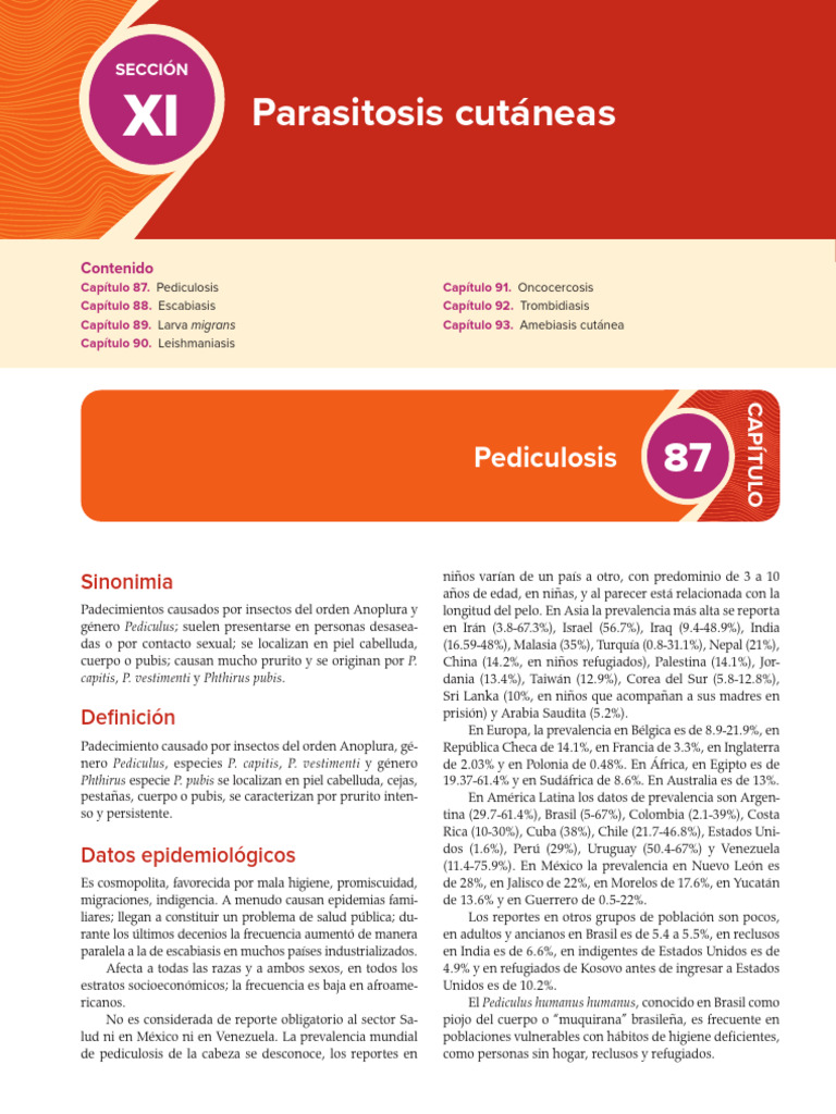 Parasitosis Cutantea | PDF | Especialidades Medicas