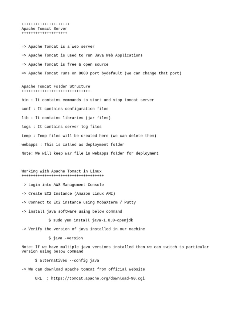Apache Tomcat Setup in AWS Cloud | PDF | Networking | Web Server Apache Tomcat Setup in AWS Cloud | PDF | Networking | Web Server