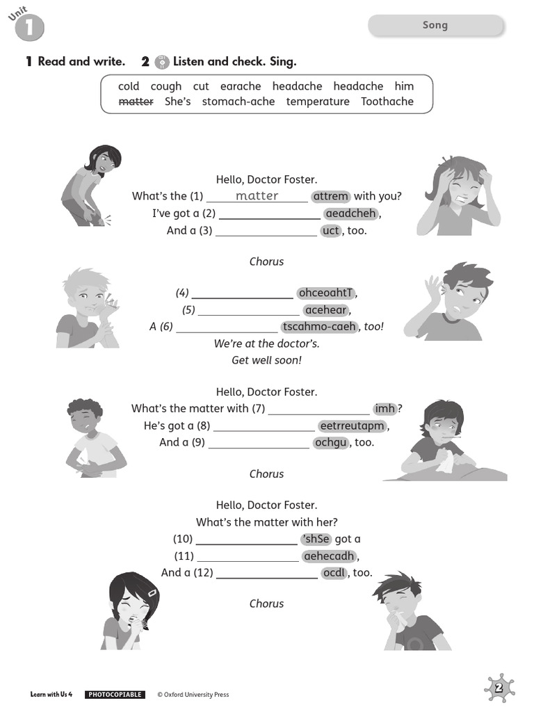Doctor's Visit: Common Ailments Song | PDF