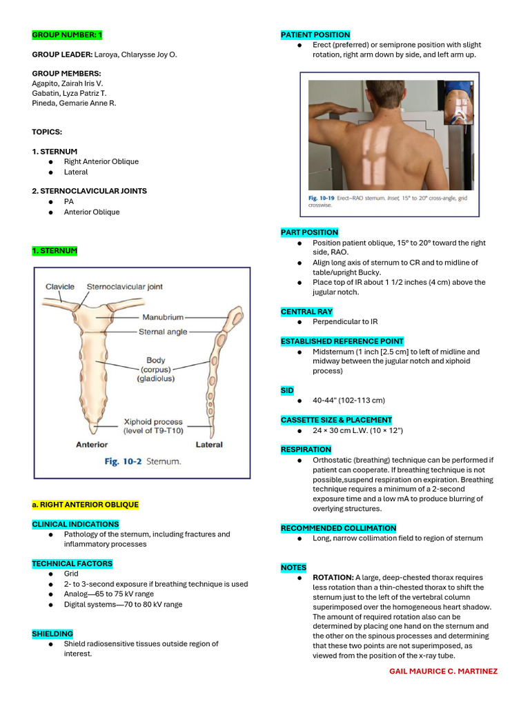 Gr. 1 2 Reports Compilation | PDF | Thorax | Vertebra
