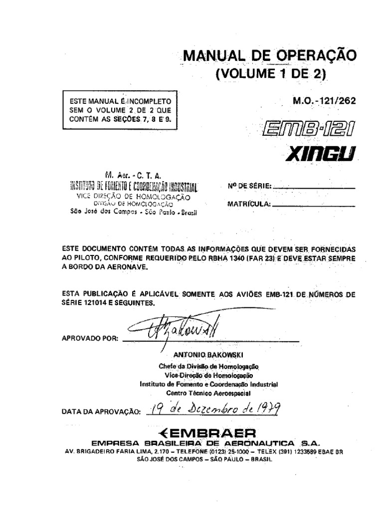 Manual E121 Completo Com Suplementos | PDF | Sistema de Posicionamento Global (GPS) | Avião