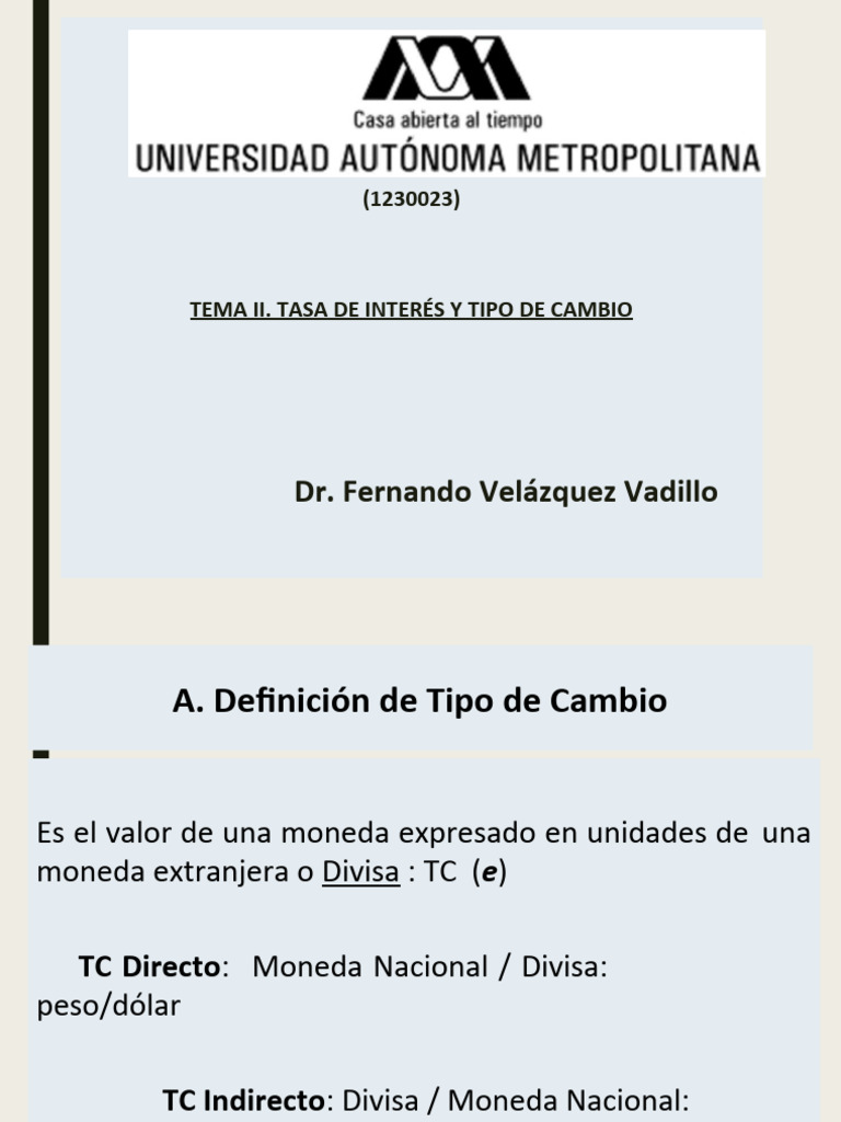 A3 B Ec Int Ii Tema Ii Tasa de Interés y Tipo de Cambio | PDF | Tipo de cambio | Inflación