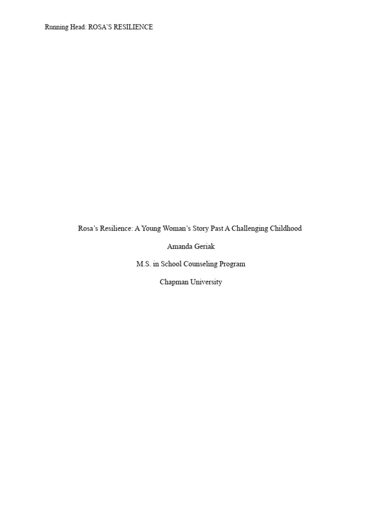 CSP 500 Resilience Paper Draftpdf | Download Free PDF | Psychological ...