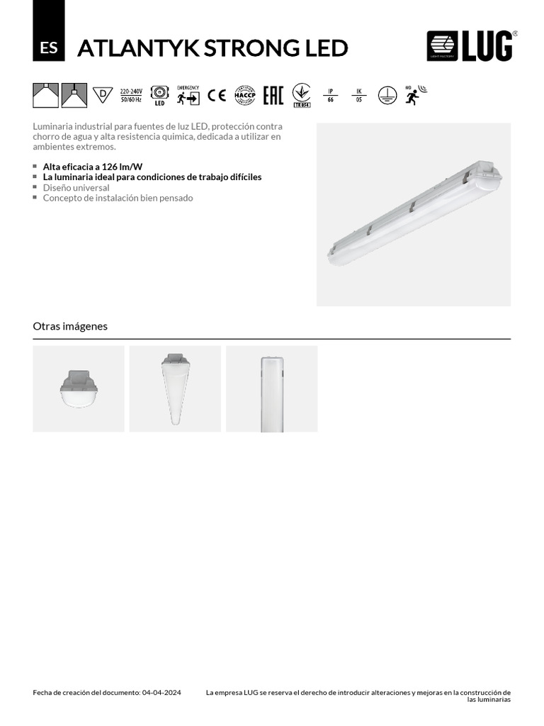 Lug Atlantyk Strong Led Es 69007 | PDF | Diodo emisor de luz