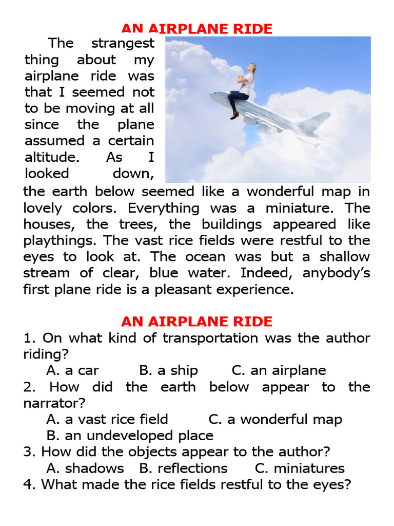 15 An Airplane Ride | PDF | Young Adult | Art