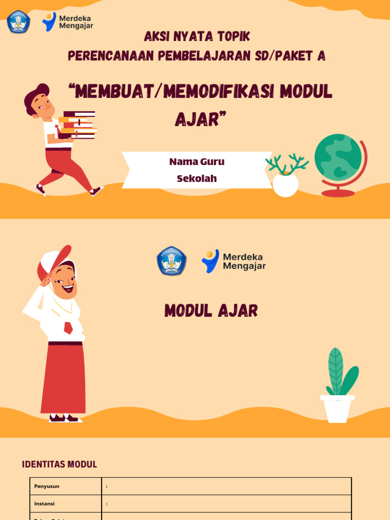 Salinan Dari Template Aksi Nyata Modul Perencanaan Pembelajaran | PDF