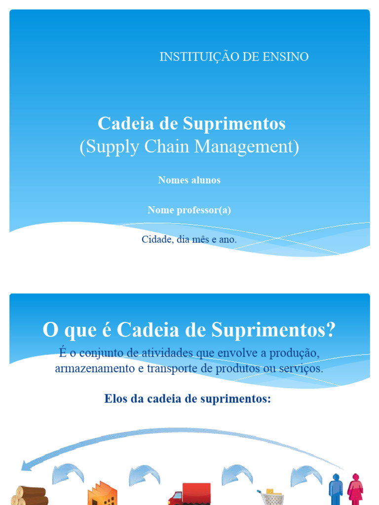 Entendendo a Cadeia de Suprimentos | PDF | Cadeia de suprimentos | Business
