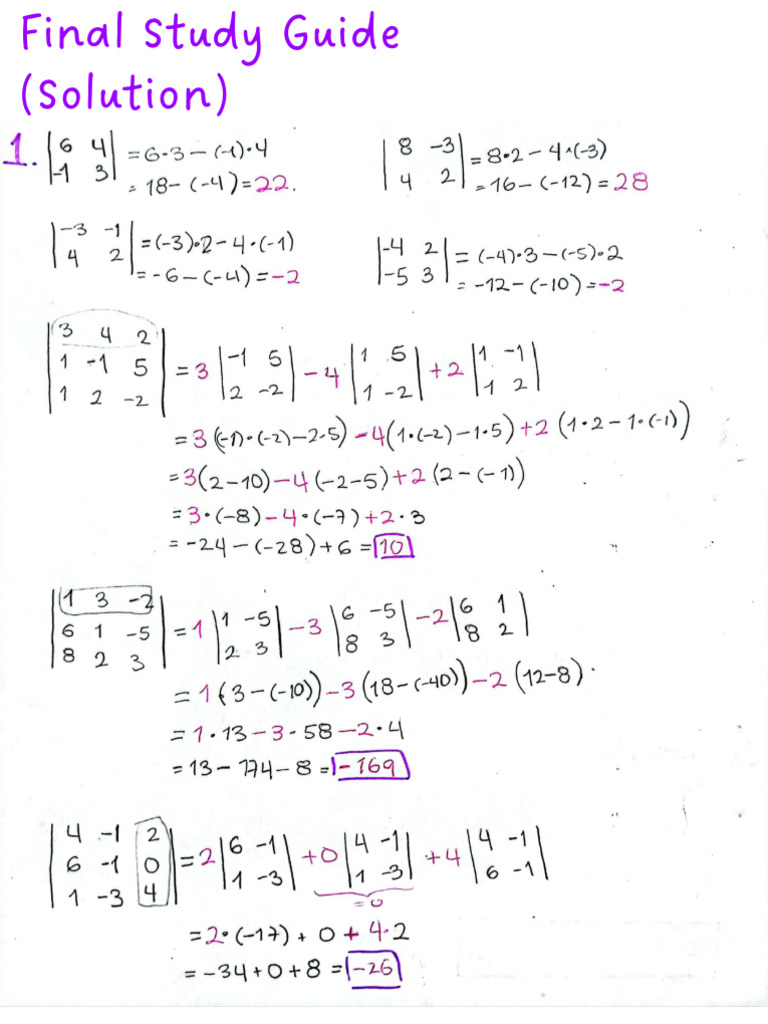 Final 3 Study Guide Solution | PDF | Mathematics | Mathematical Objects