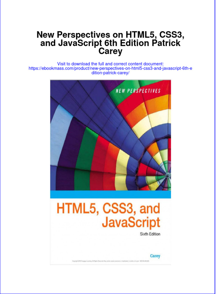 New Perspectives On Html5 Css3 and Javascript 6Th Edition Patrick Carey ...