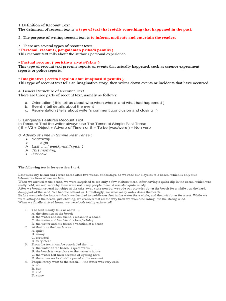 Materi Recount Text Kelas X | Download Free PDF | Paintings