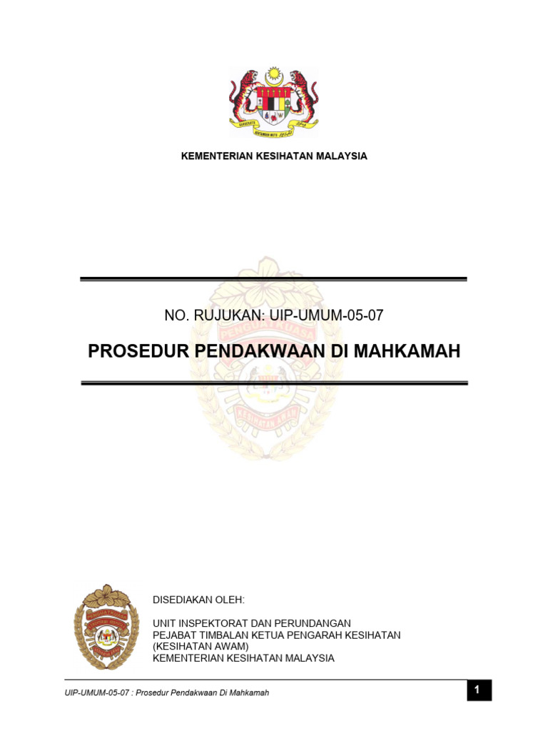 Sop Prosedur Pendakwaan Di Mahkamah | PDF | Ilmu Sosial | Hukum