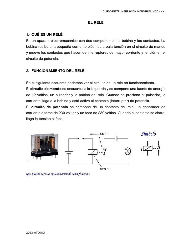 Rele Mod.1 V1 | Descargar gratis PDF | Relé | Cambiar