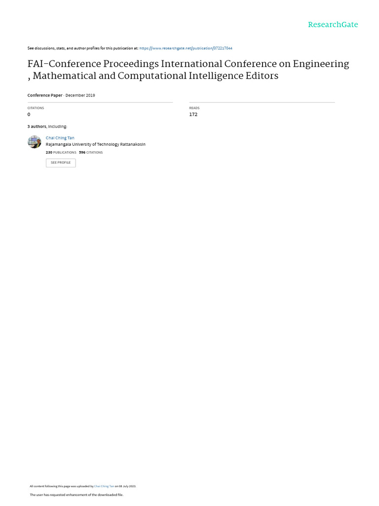 FAI Vol22019 | PDF | Mathematical Optimization | Fuzzy Logic