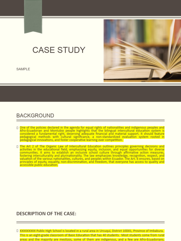 Definitive Sample Case Study 3 3 | PDF | Learning | Language Education