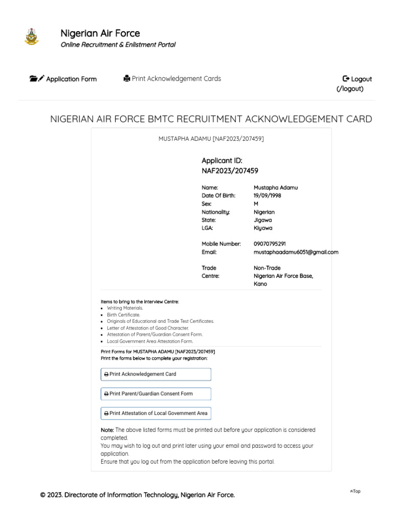 Nigerian Air Force | PDF | Authentication | Access Control