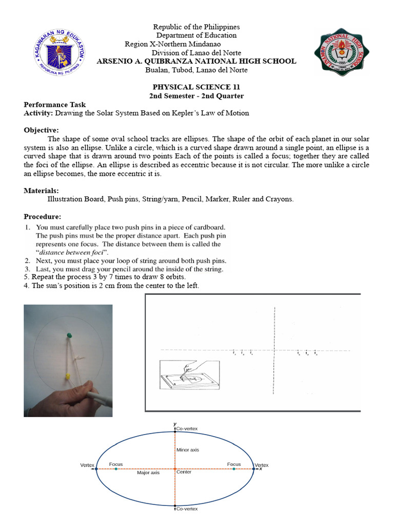 Kepler's Law of Motion Activity | Download Free PDF | Ellipse | Orbit