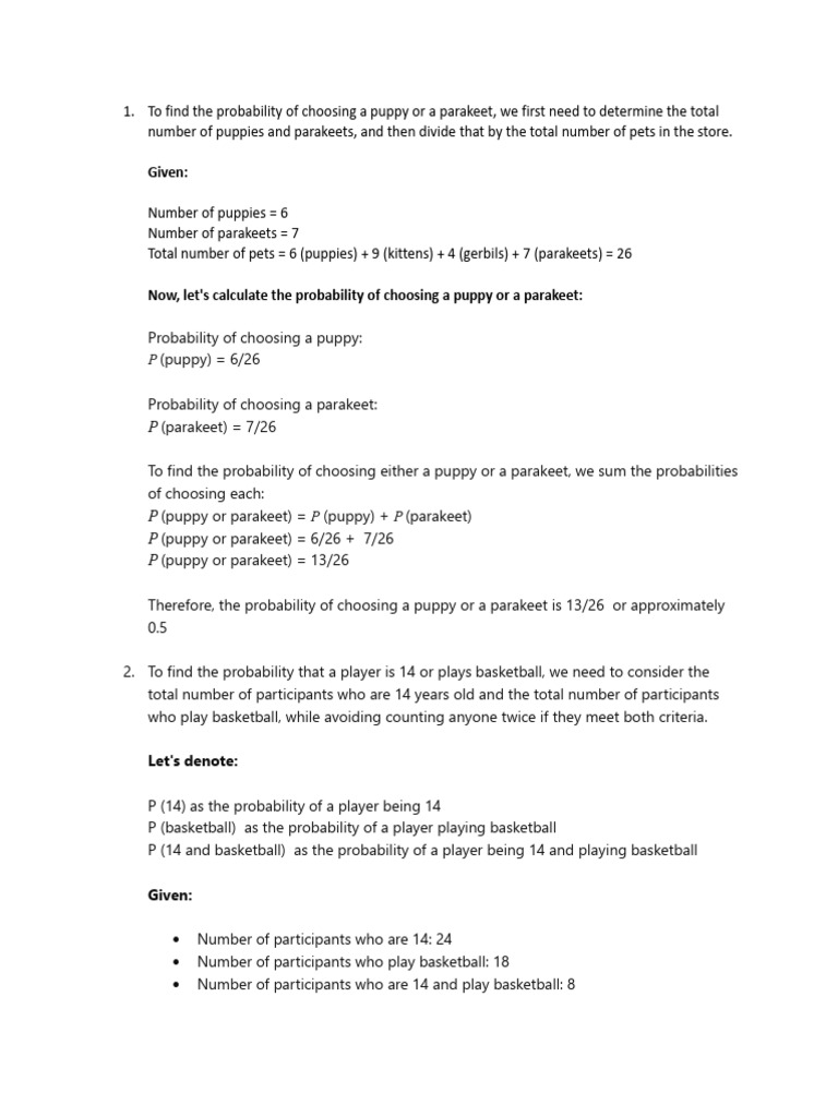 02 Activity 3 Quantitative Methods | PDF | Numbers | Probability