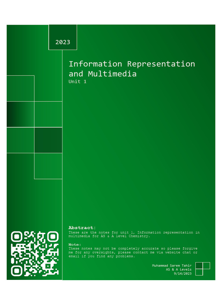 Open CompSci Notes_Unit 1_MST Creator 2 | PDF | Data Compression | Byte