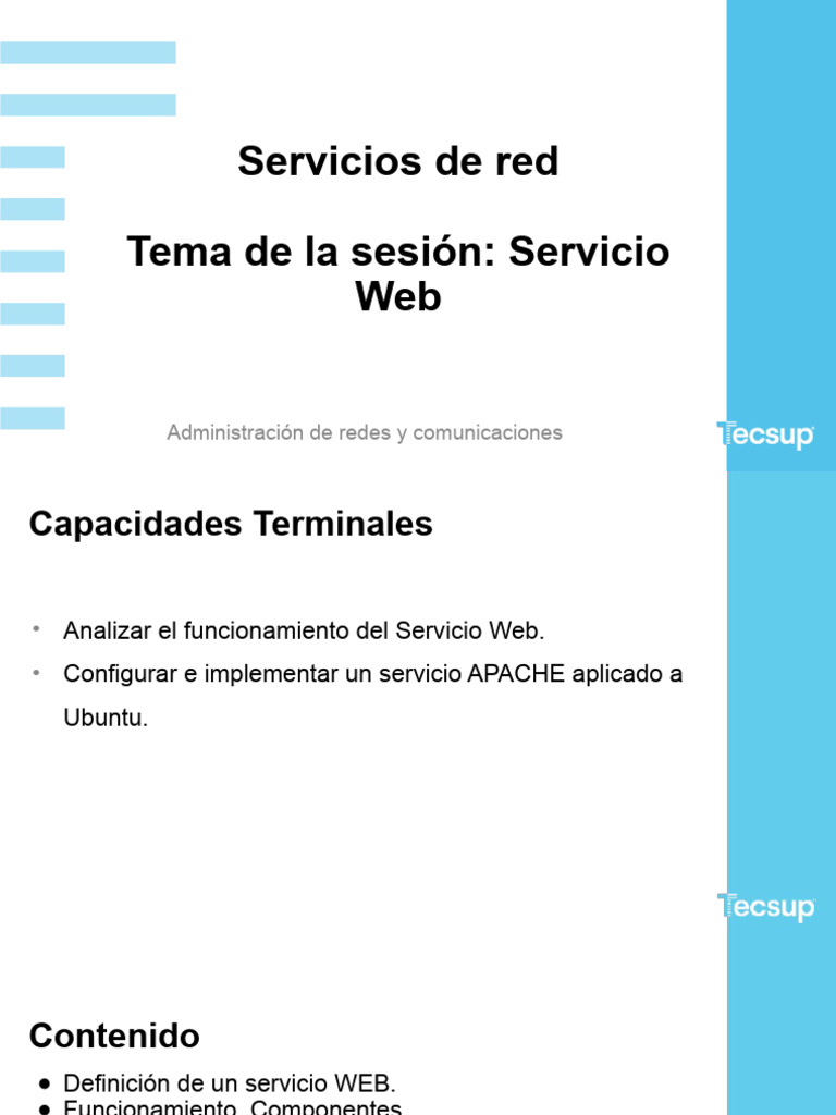 S02 - Servicios de Red - CJARA - 2024-II | PDF | Servidor HTTP Apache | Redes