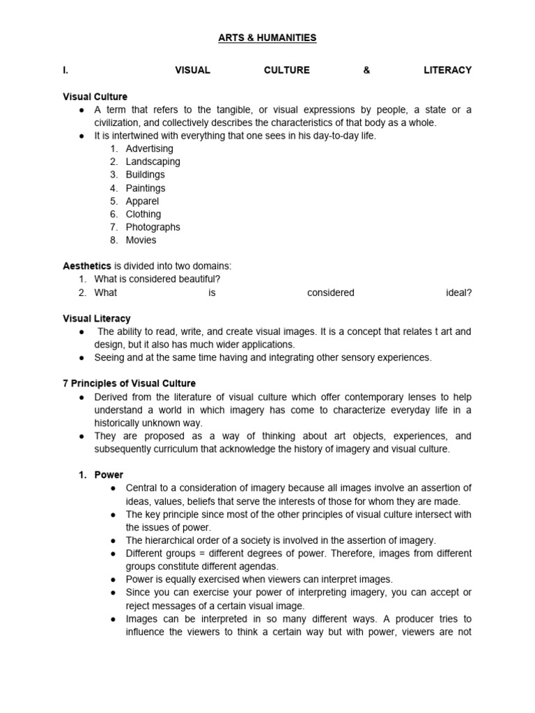 Arts&Hum01 - Printable | PDF | Composition (Visual Arts) | Semiotics