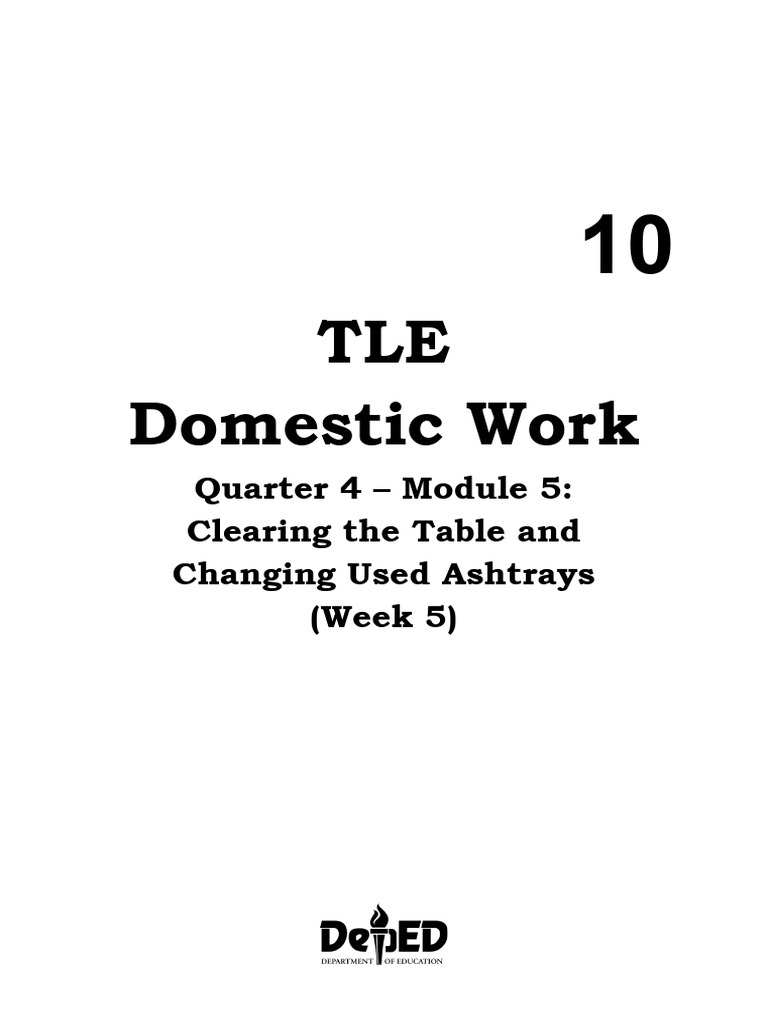 Tle Domwork10 Q4m5week5 Passed Noak Pdf Tableware 