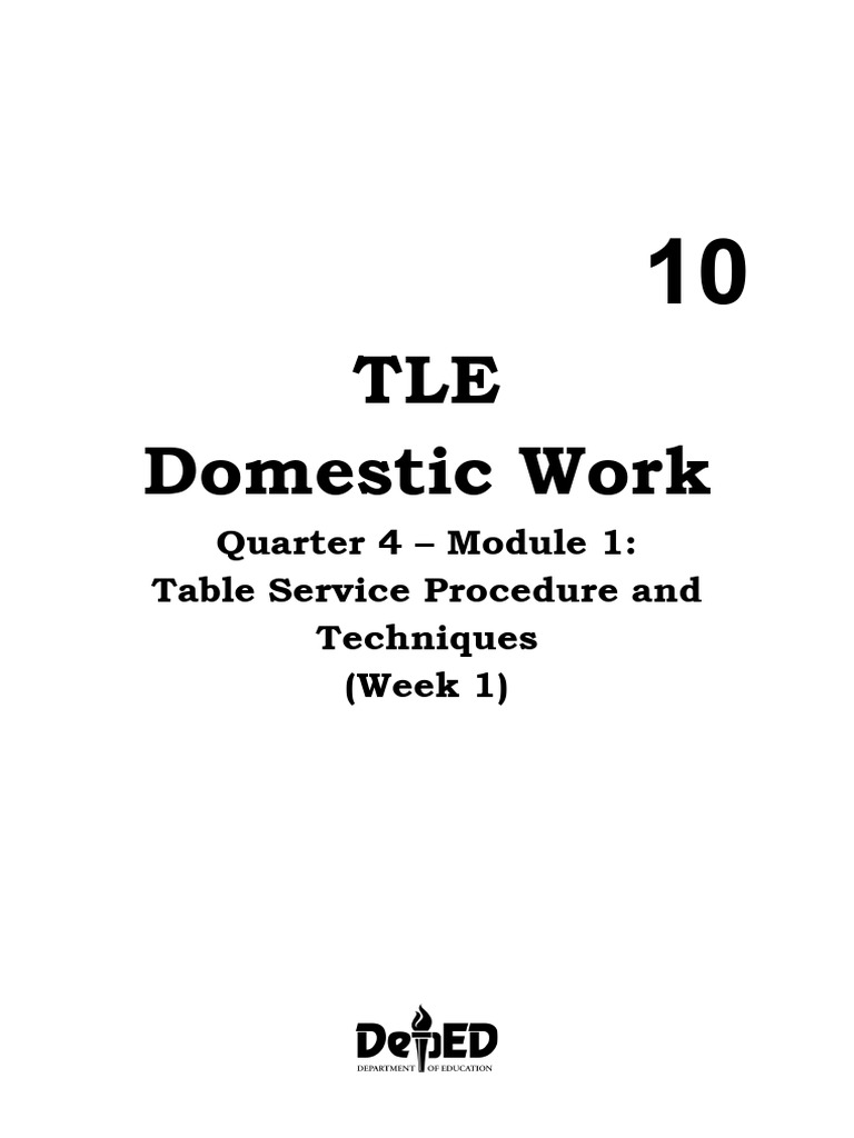 Table Service Techniques for Domestic Work | PDF | Tableware | Foods