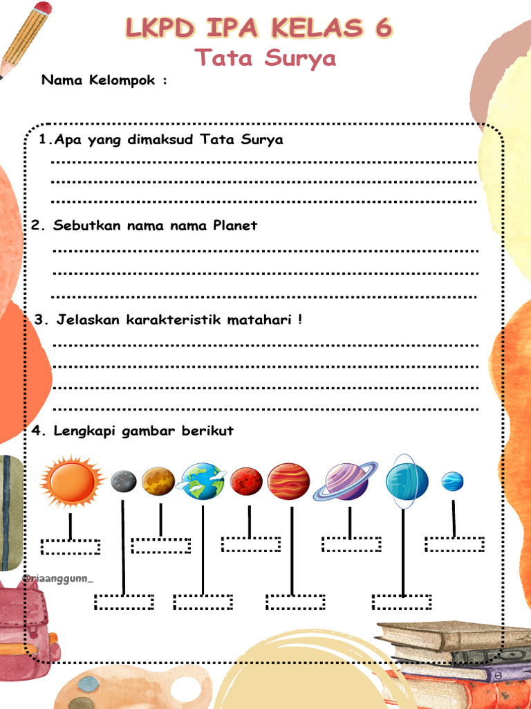 LKPD Ipa Kelas 6 Tata Surya | PDF | Sains & Matematika
