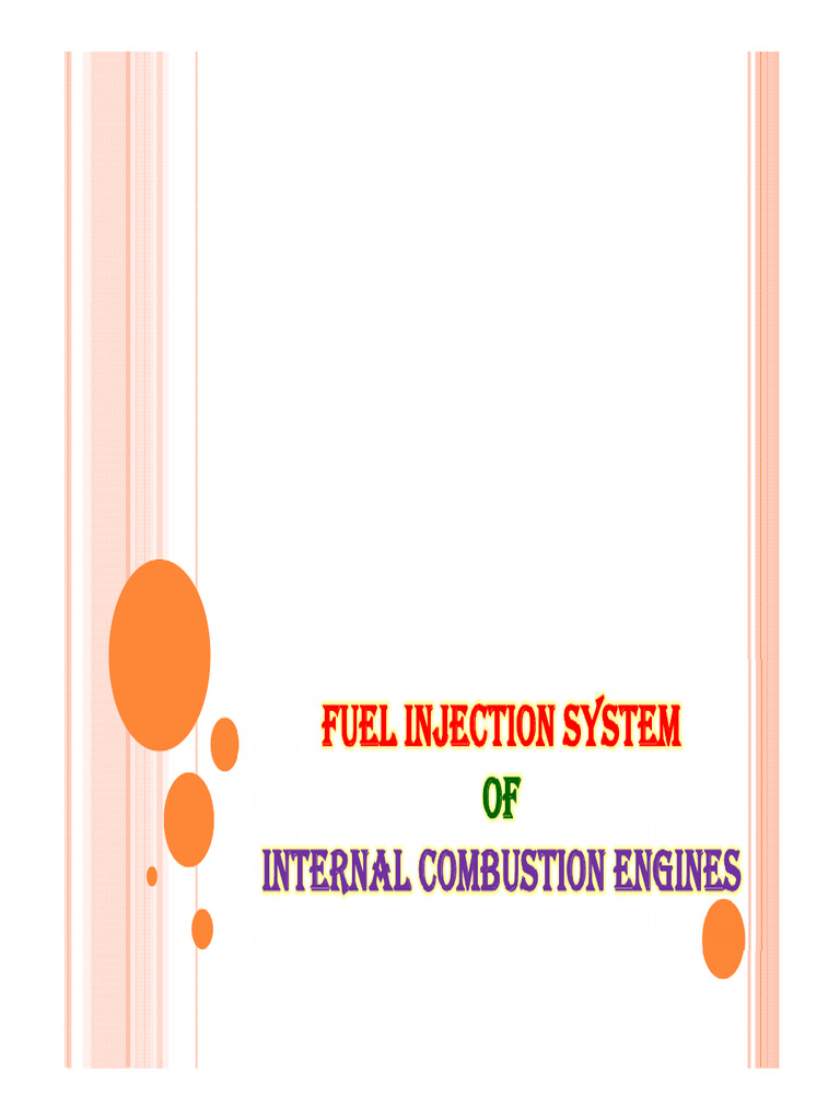 Fuel Injection Systems Overview | PDF | Fuel Injection | Carburetor