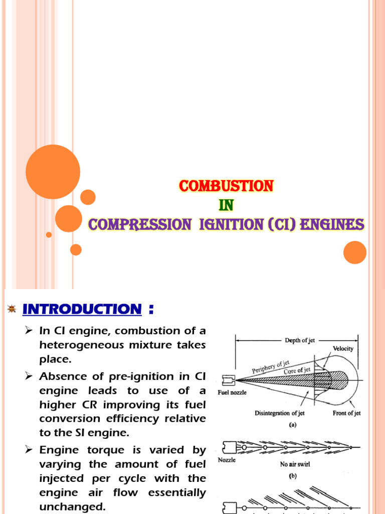 Combustion in CI Engines | PDF | Internal Combustion Engine | Combustion