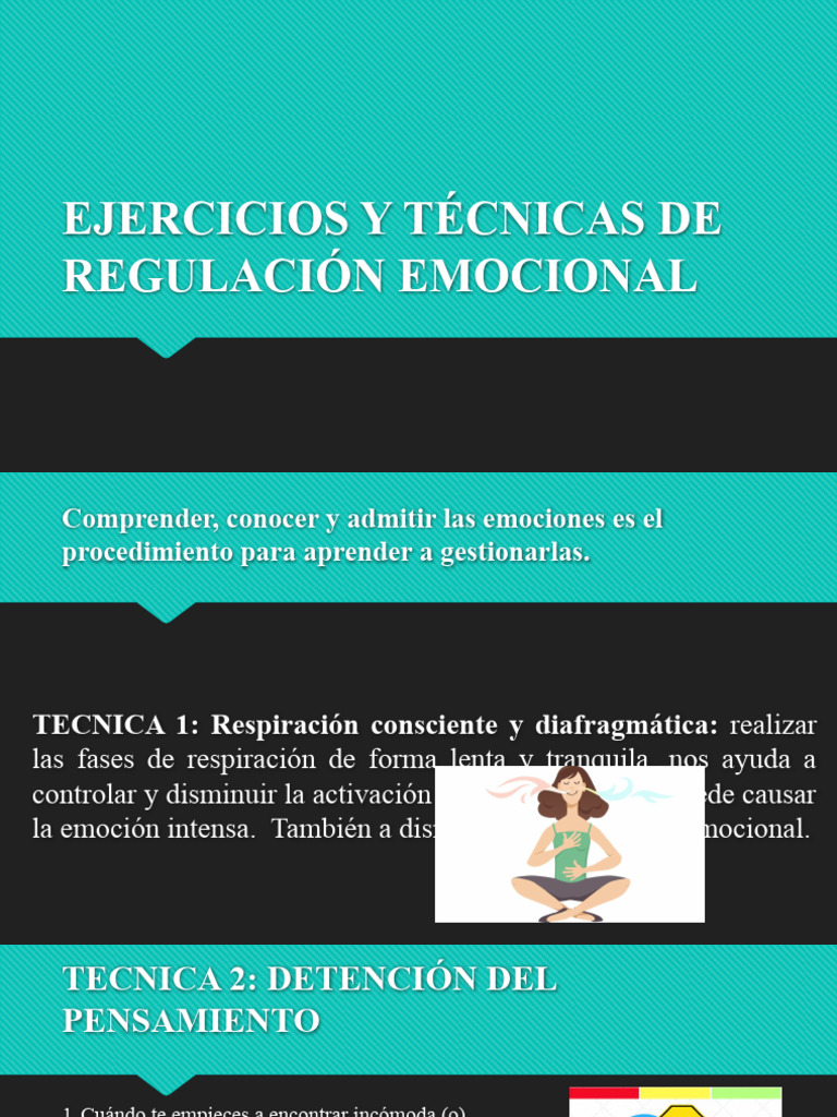 Ejercicios y Técnicas de Regulación Emocional | PDF | Las emociones ...
