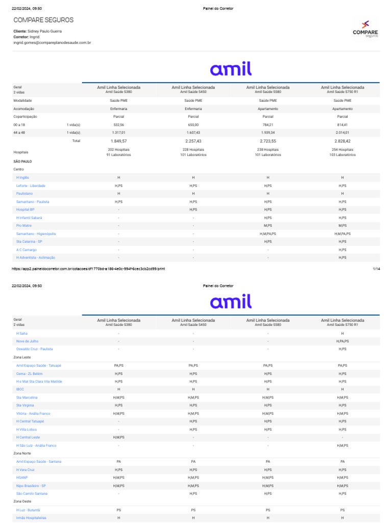 Amil | Download grátis PDF | São Paulo