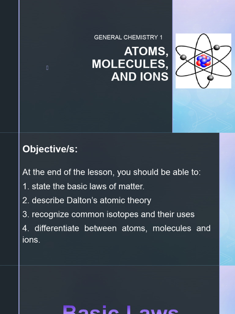 Atomsmolecules and Ions Ppt. Final | PDF | Isotope | Atoms