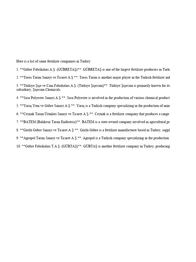 List of Fertilizer Export in TURKEY, GREECE, IsRAEL | PDF | Fertilizer ...