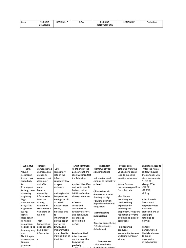 Sample NCP | PDF | Respiratory Tract | Breathing