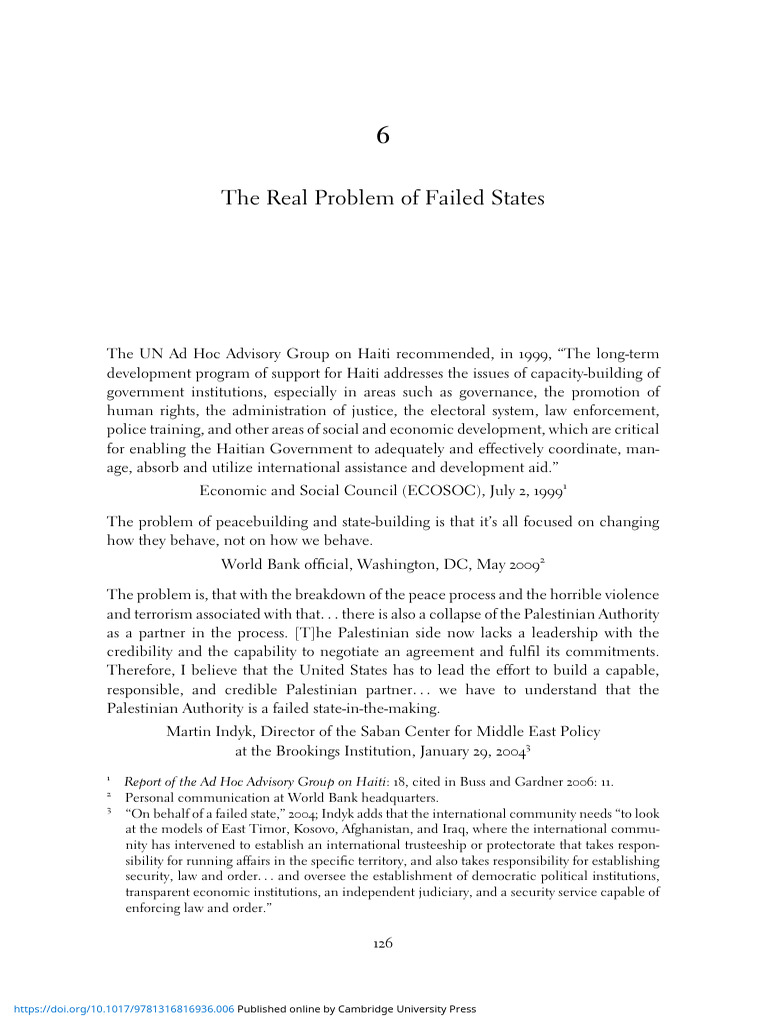 The Real Problem of Failed States | PDF | Failed State | Aids